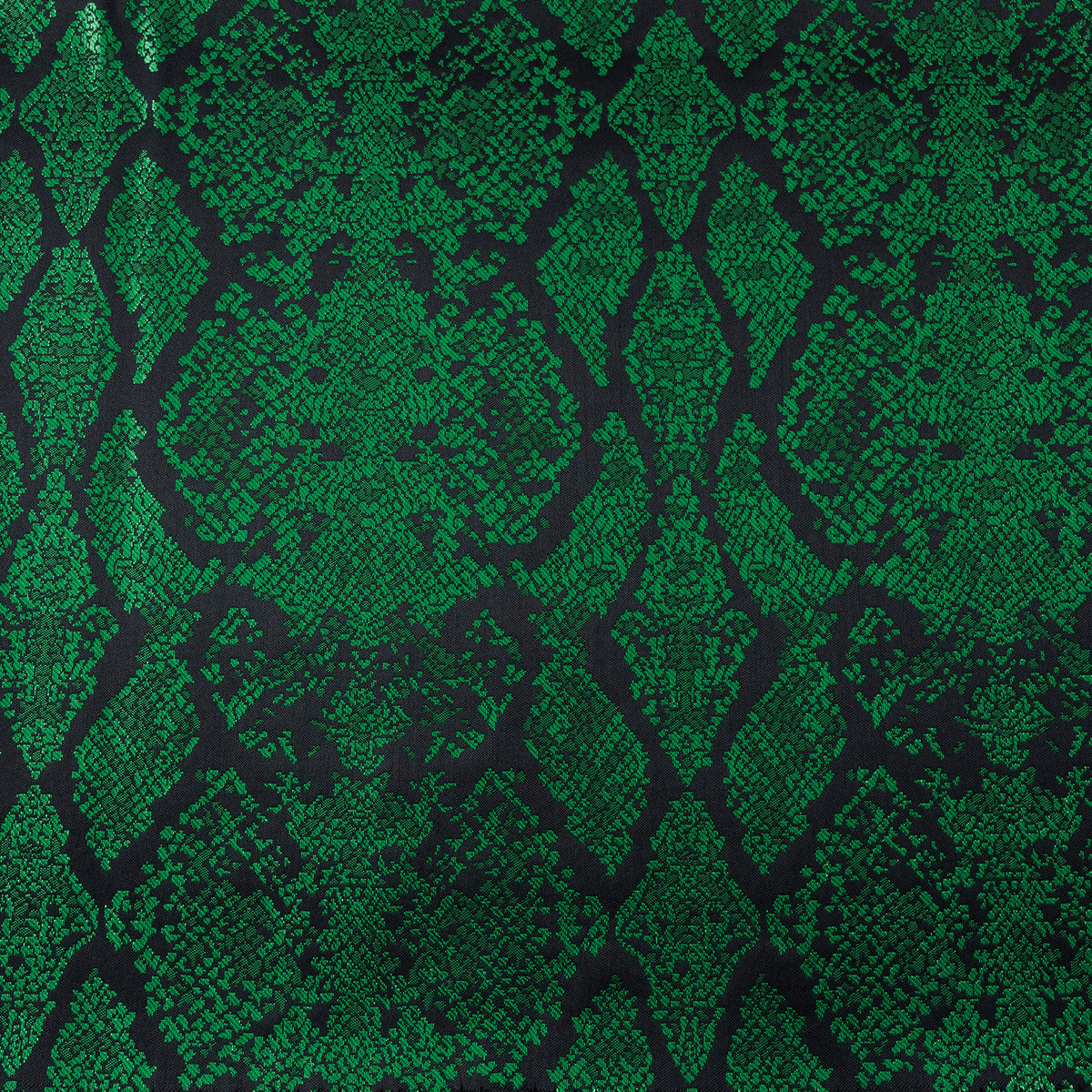 Woven Fabric, Metallic Snakeskin, Green & Black – Wyla Inc